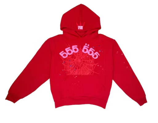 Sp5der Worldwide Red Angel Number 555 Hoodie Red – Wpgsneaker